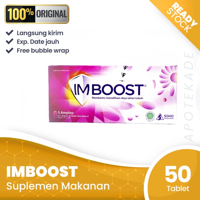 Jual imboost tablet per box isi 50 tablet / daya tahan tubuh | Shopee ...
