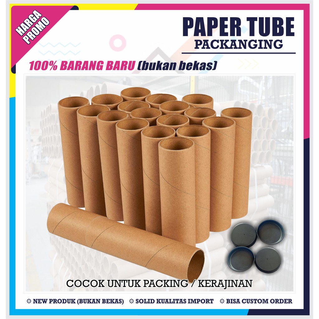 Jual PAPER CORE / PAPER TUBE / CONES SELONGSONG PACKING FREE TUTUP ATAS BAWAH DIA.6.5 CM ...