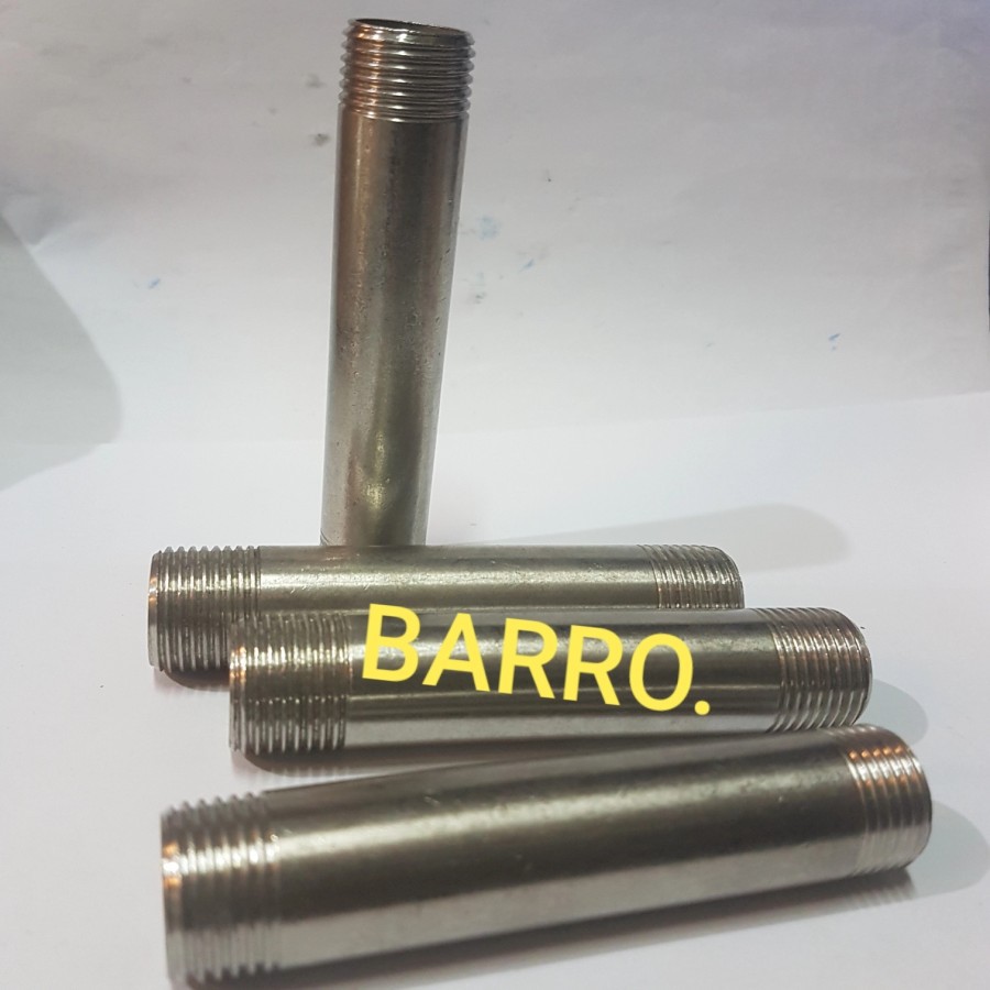 Jual PIPE NEPPLE NEPLE PIPA NEPEL STAINLESS SS304 1-1/4" PANJANG 20 CM ...