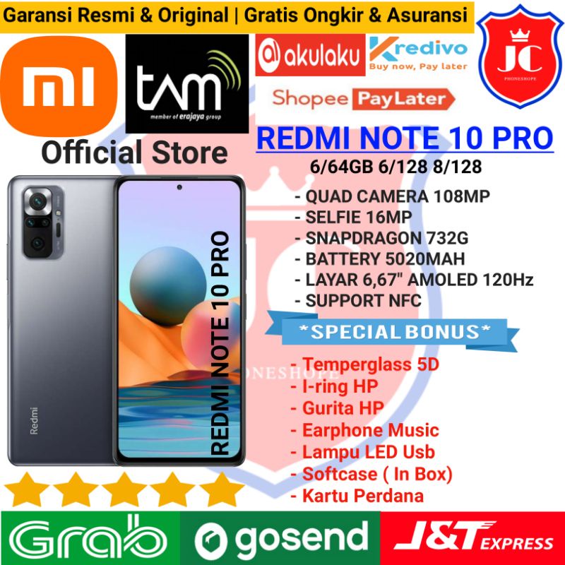 Jual XIAOMI REDMI NOTE 10 PRO RAM 8/128GB 6/128GB 6/64GB GARANSI RESMI ...