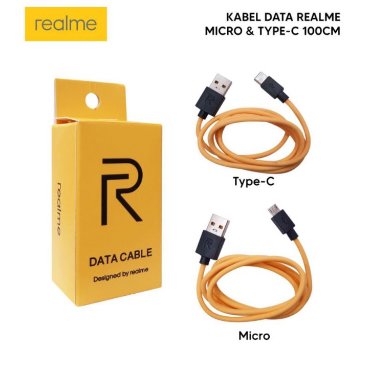 Jual KABEL DATA REALME MICRO USB TYPE C FAST CHARGING VOOC CABLE ...