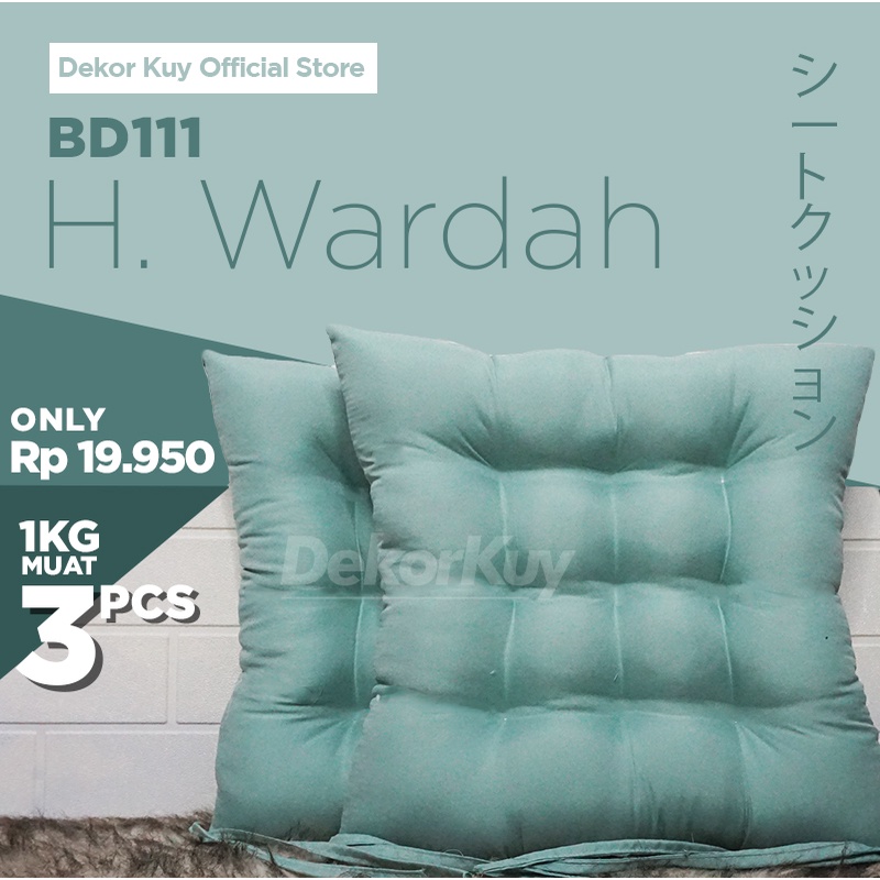 Jual DK - Bantal Duduk / Bantal Alas Duduk Hijau Wardah - BD111 | Shopee Indonesia