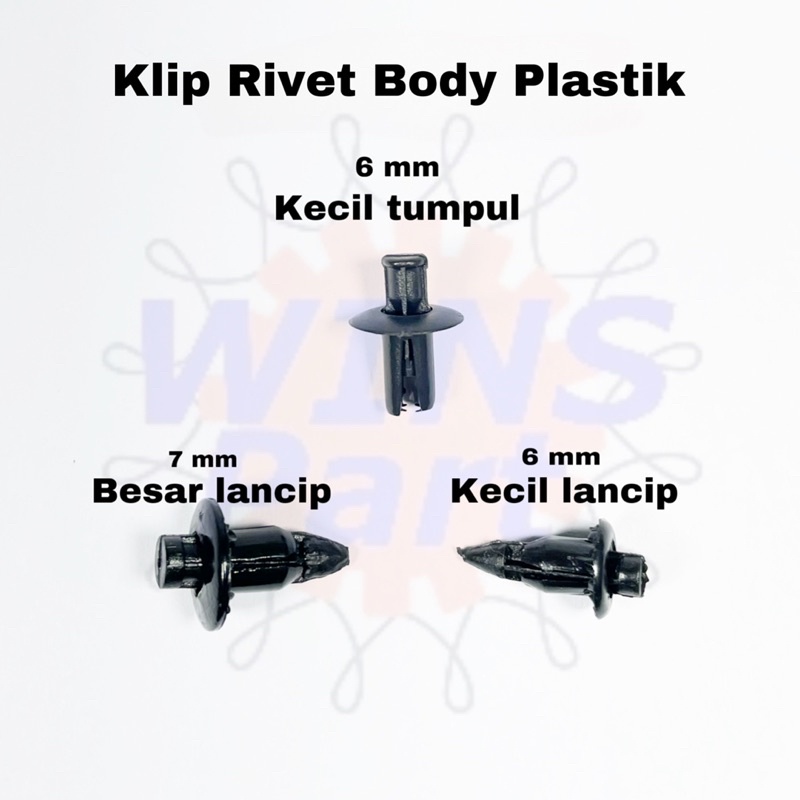 Jual Klipp Kancing Rivet Body Plastik NMAX Aerox Ninja Vario Beat CBR ...