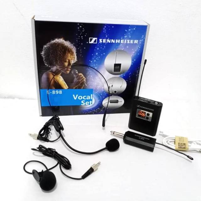 Jual Mic wireless SENNHEISER E898 headset CLIP on single | Shopee Indonesia