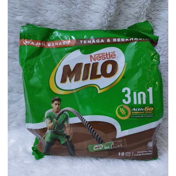Jual Milo Minuman Malt Coklat 3 in 1 Active-Go Malysia | Shopee Indonesia