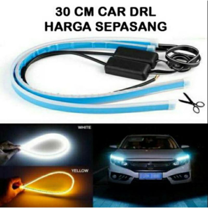 Jual LAMPU LED ALIS DRL LAMPU RUNING LED HEDLAMP MOBIL LAMPU DEPAN 30Cm ...