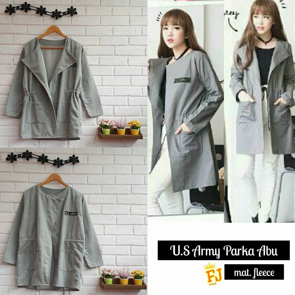 Jual US army parka abu | Shopee Indonesia
