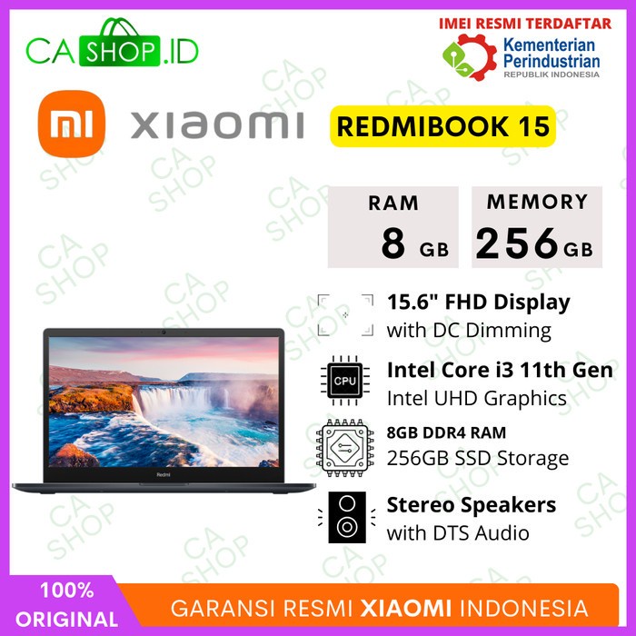 Jual Laptop Xiaomi Redmibook 15 8/256 8/512 Intel Core i3 SSD 15.6 inci ...