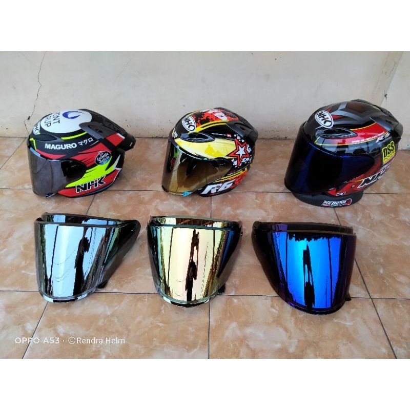 Jual Kaca Visor NHK R6 R 6 FLAT Datar Model Venom Iridium Gold Silver ...