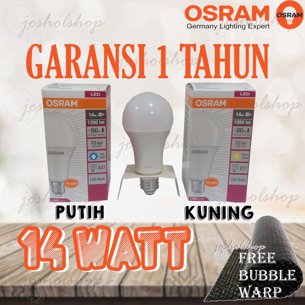 Jual Osram Lampu Bohlam LED ECO CLA 14 Watt / 14W Garansi 1 Tahun ...