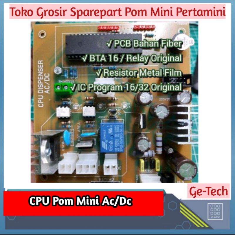 Jual CPU Pom Mini Ac/Dc PCB Fiber Tebal Program Pertamini versi terbaru ...
