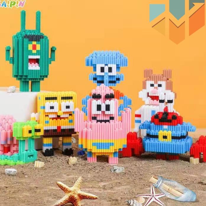 Jual (Berkualitas) SMY Lego Block Spongebob - Bricks Education Nano ...