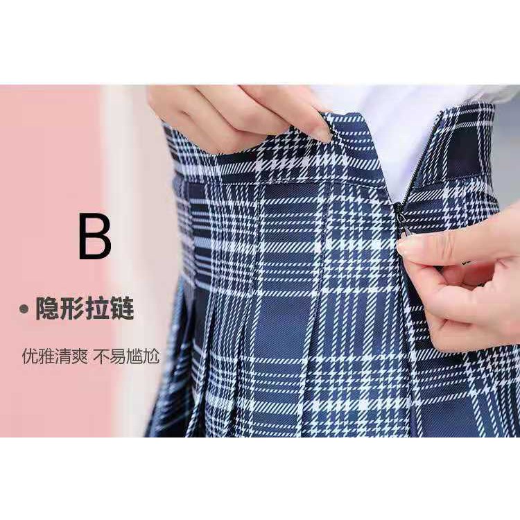 Jual TREN TERBARU Korean Preppy Plaid Pleated Mini Skirt Lisa Blackpink ...