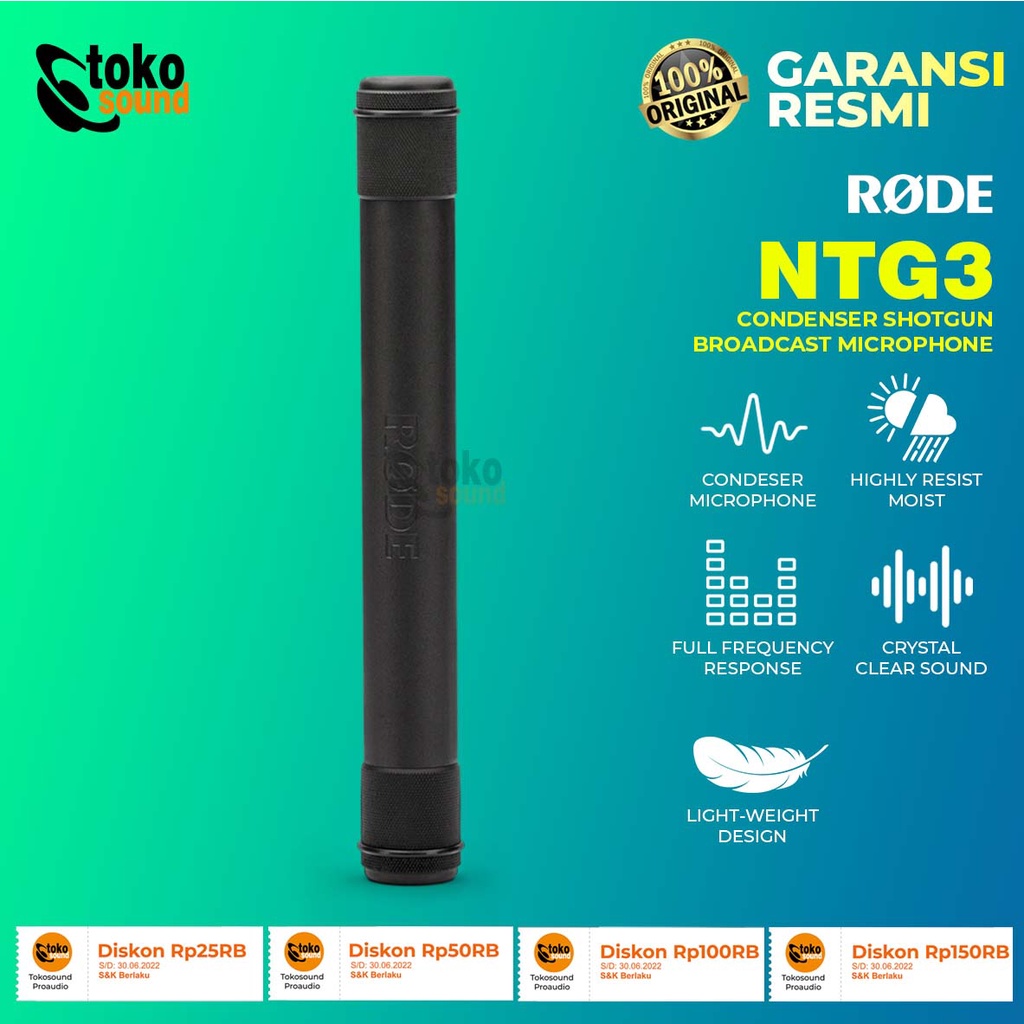 Jual Rode NTG3 NTG 3 Broadcast Shotgun Microphone | Shopee Indonesia