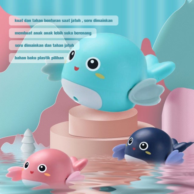 Jual Mainan mandi bayi anak Baby Ikan Paus & Bebek air Bergerak ...