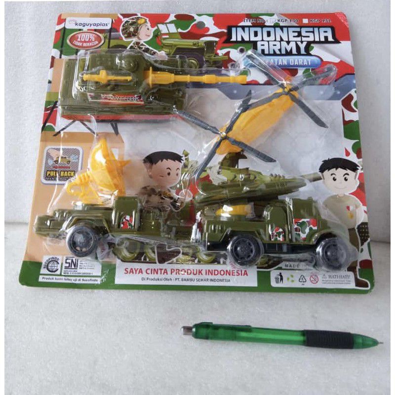 Jual mainan mobil militer tank pmi tentara indonesia army angkatan darat | Shopee Indonesia