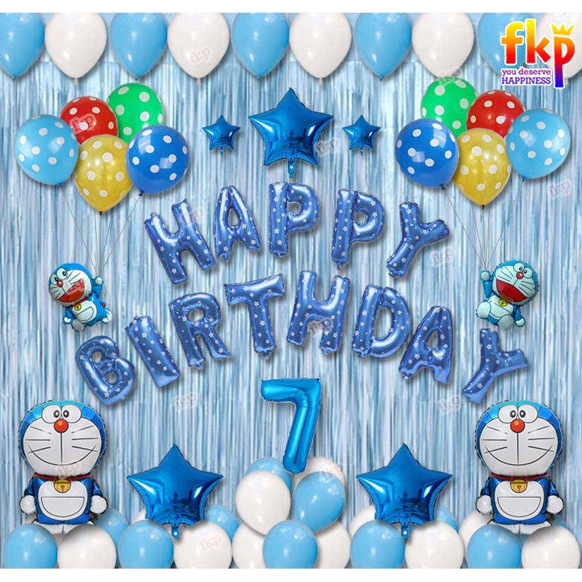 Jual FUN KIDS PARTY - Paket Dekorasi Ultah Doraemon Lengkap | Paket ...