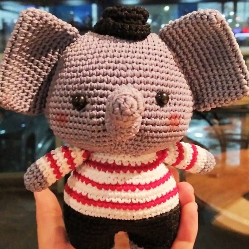 Jual Boneka Rajut Amigurumi Hewan Gajah READY STOCK | Shopee Indonesia