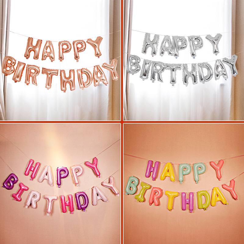 Jual BALON SET TULISAN HAPPY BIRTHDAY DEKORASI ULANG TAHUN | Shopee ...