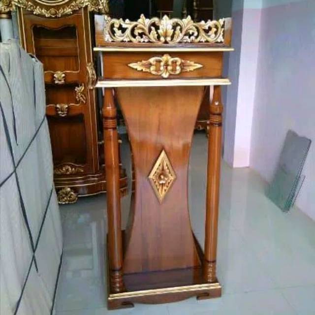 Jual Meja Podium Mimbar Masjid Kecil, Mimbar Kayu Jati Ukir Jepara ...