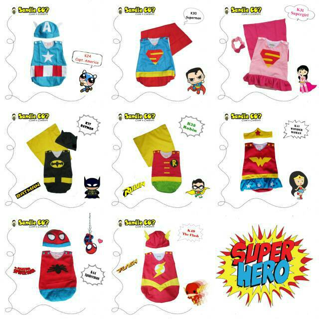 Jual Kostum Anak Bayi Superhero Karakter Avenger Marvel Cowok Cewek ...