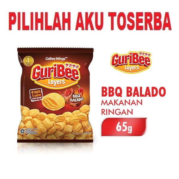 Jual Guribee Layers BBQ Balado 65 gr - ( HARGA SATUAN ) | Shopee Indonesia