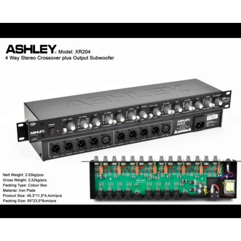 Jual Crossover Ashley XR 204 Xover 4 Way Stereo Subwoofer Original ...