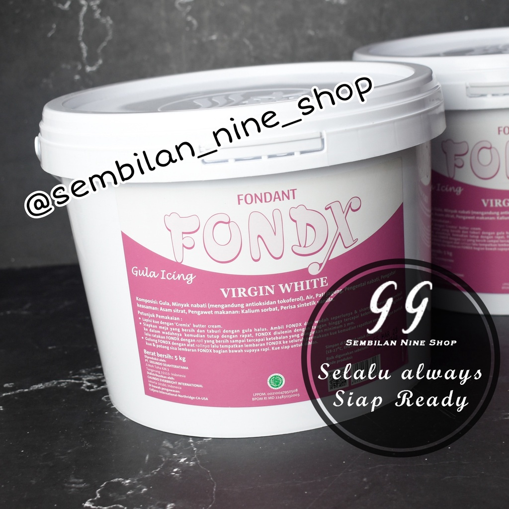 Jual FONDX Fondant Virgin WHITE 5 KG Gula Icing Putih Fondan Vondant ...