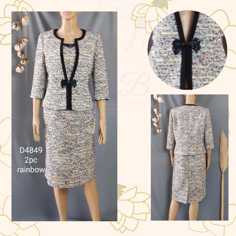 Jual setelan dress Dragon 4849 bahan karung tebal | Shopee Indonesia