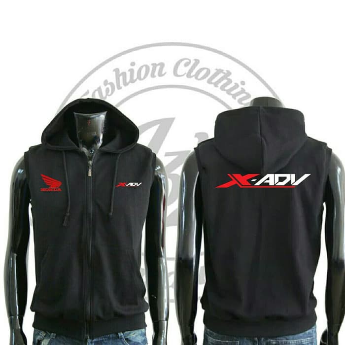 Jual jaket rompi vest hoodie zipper honda x adv - azkia clothing ...