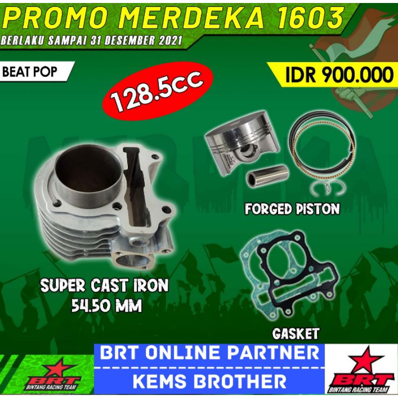 Jual BLOK BRT BEAT POP BEAT ESP PISTON 54.5MM ORIGINAL BRT | Shopee ...