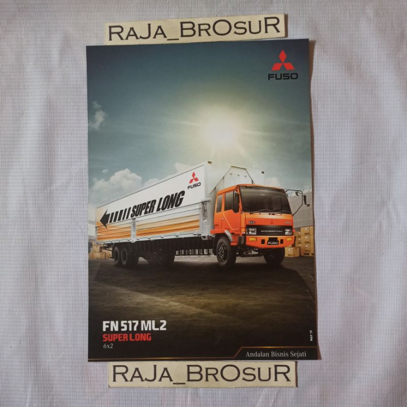 Jual Poster brosur flyer Mitsubishi Fuso Boks Besi 220PS FN517ML2 Super Long 6x2/6x2L 2019 ...