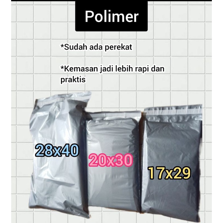 Jual Plastik Packing Online (Polimer Silver) Ukuran 17x29, 20x30, 28x40 ...