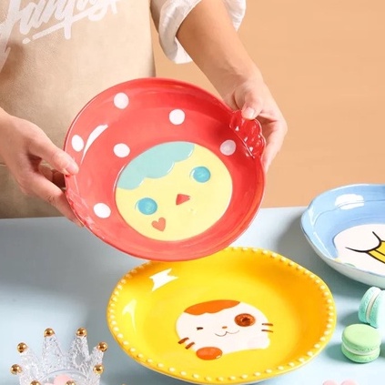 Jual Cartoon Character Plate / Piring Makan Karakter Kartun Anak Korea ...