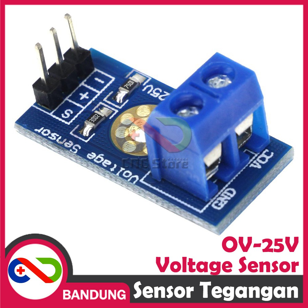 Jual SENSOR TEGANGAN VOLTAGE SENSOR DIVIDER DC 0-25V ARDUINO RASPBERRY ...