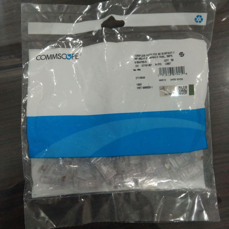 Jual Commscope AMP Konektor RJ45 / Connector rj45 UTP CAT5e Commscope 1 ...