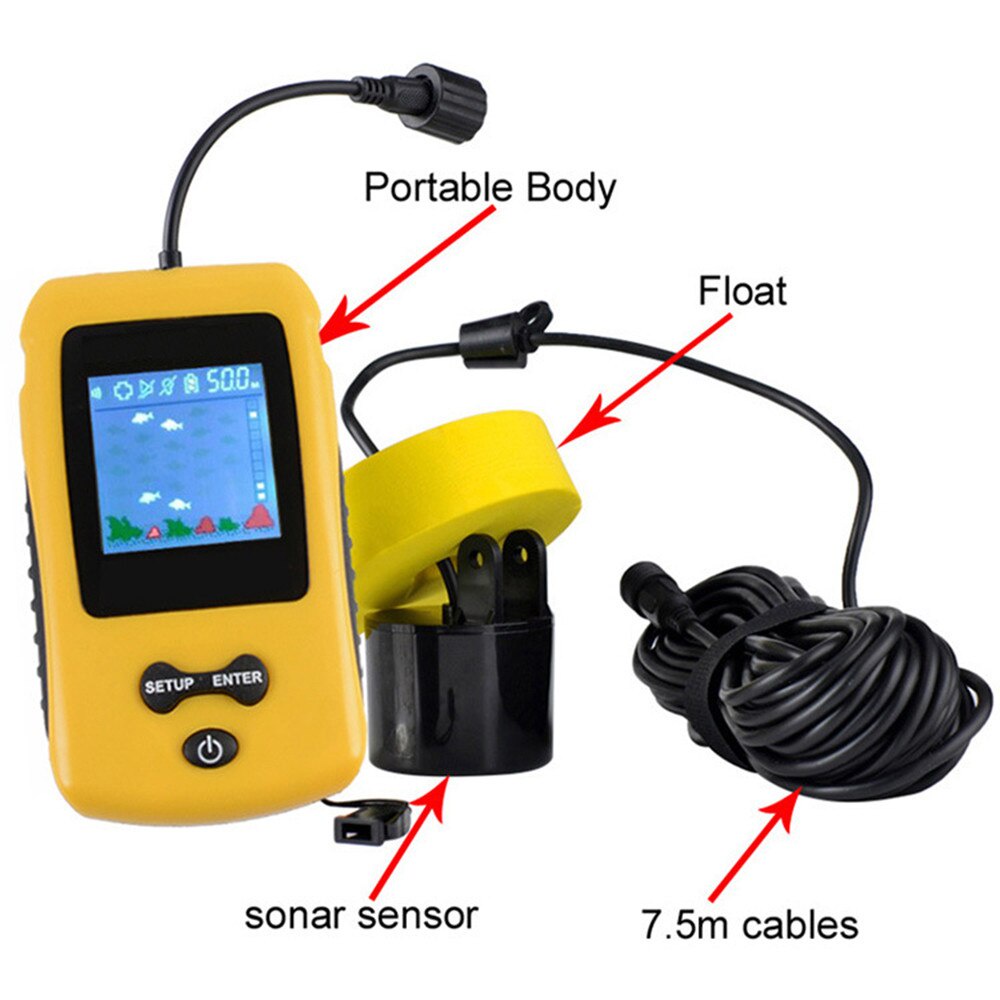 Jual Portable Fish Finder Radar Alat Bantu Mancing Pelacak Ikan 100M ...
