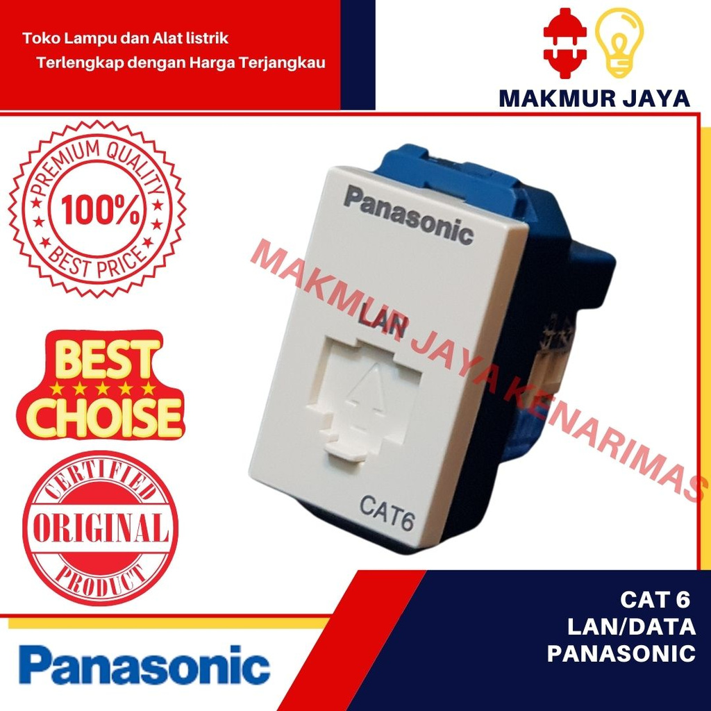 Jual Oultet data CAT6 PANASONIC/modular jack Panasonic cat.6/ Data LAN ...