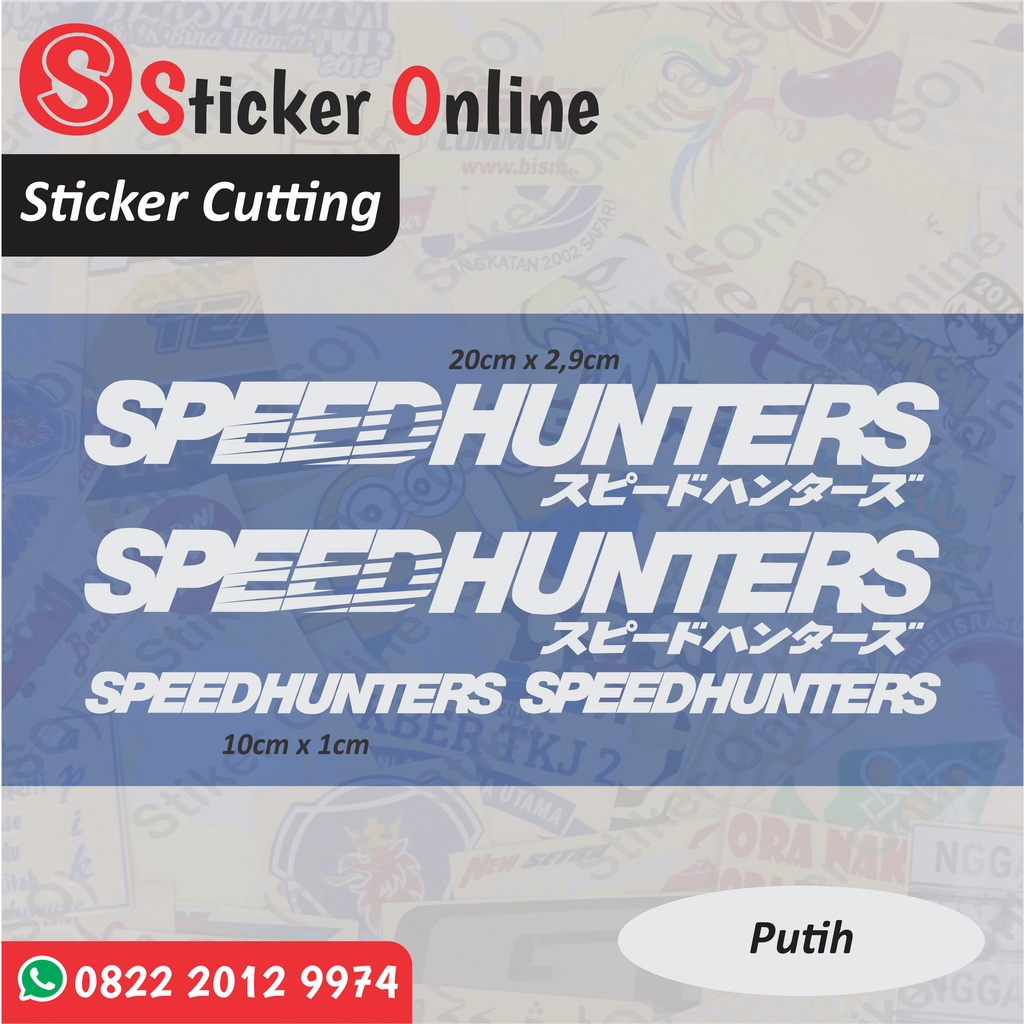 Jual Stiker Speed Hunter | Cutting Sticker Speed Hunter | Shopee Indonesia