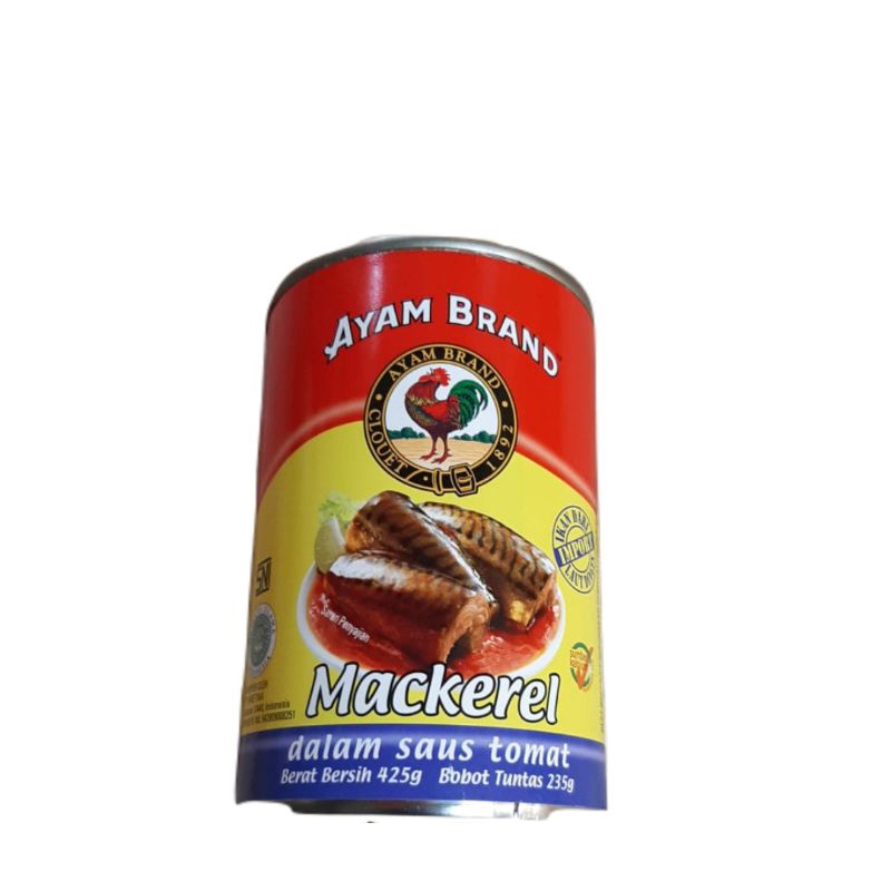 Jual Ayam Brand Mackeler 425gr/Ikan Sarden/Saus Tomat | Shopee Indonesia