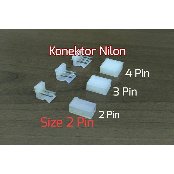 Jual 5 pcs Konektor Nilon 2 Pin Socket soket Connector White Housing ...