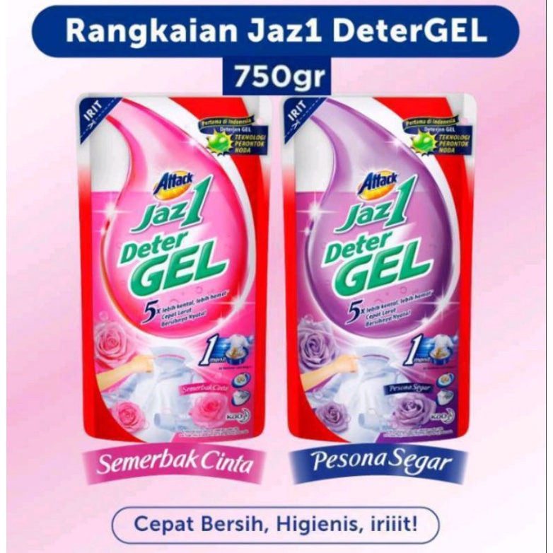 Jual Attack Jaz1 Detergen Gel Pesona segar/Semerbak Cinta 750ml ...