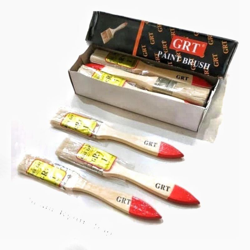 Jual KUAS CAT TEMBOK DAN BESI UKURAN 1 INCH RRT / PAINT BRUSH 1" GRT ...