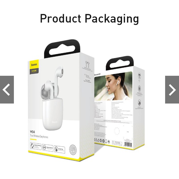 Jual Baseus W04 Pro TWS Wireless Bluetooth Earphone Headphone 5.0 In ...