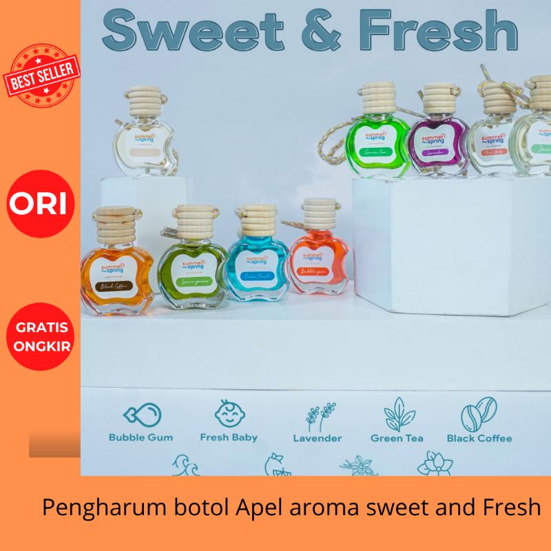Jual Summerspring Parfum Mobil Botol Apel Gantung Pengharum Ruangan ...