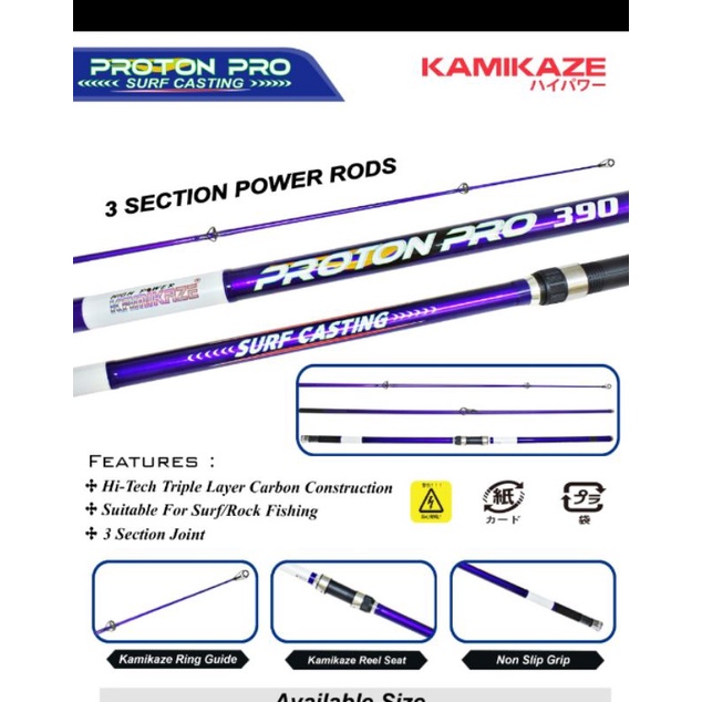 Jual joran surf casting kamikaze proton 390 420 450 cm joran pantai ...