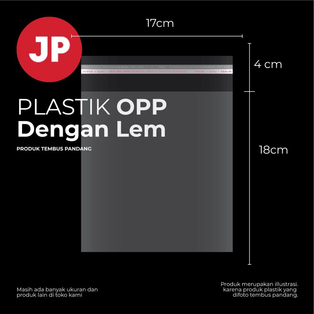 Jual PLASTIK OPP LEM ukuran 17x18cm +4cm (1 pack isi 100 pcs) | Shopee ...