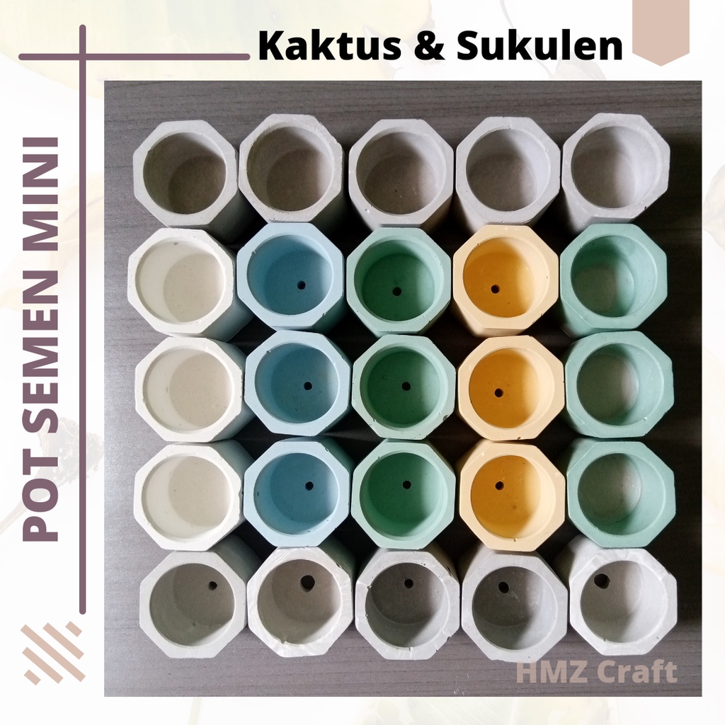 Jual Mini Pot Cactus Kaktus Sukulen Sekulen Kecil / Pot Semen Mini ...