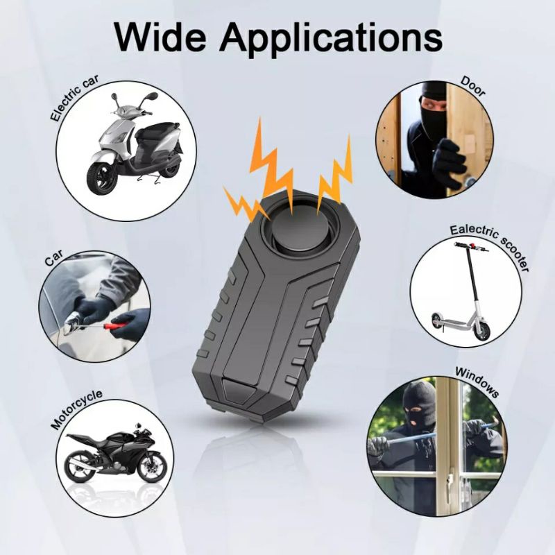Jual Alarm sepeda motor pintu wireles sirine sensor getar vibration ...