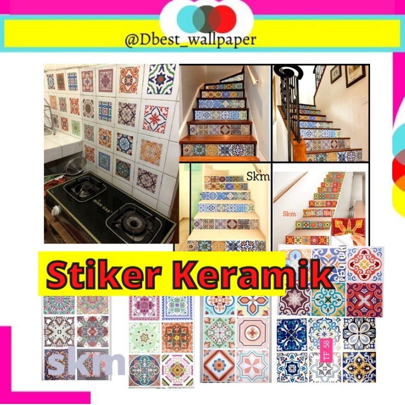 Jual WALLSTICKER DAPUR TEGEL DINDING STIKER LANTAI KERAMIK TANGGA TF ...
